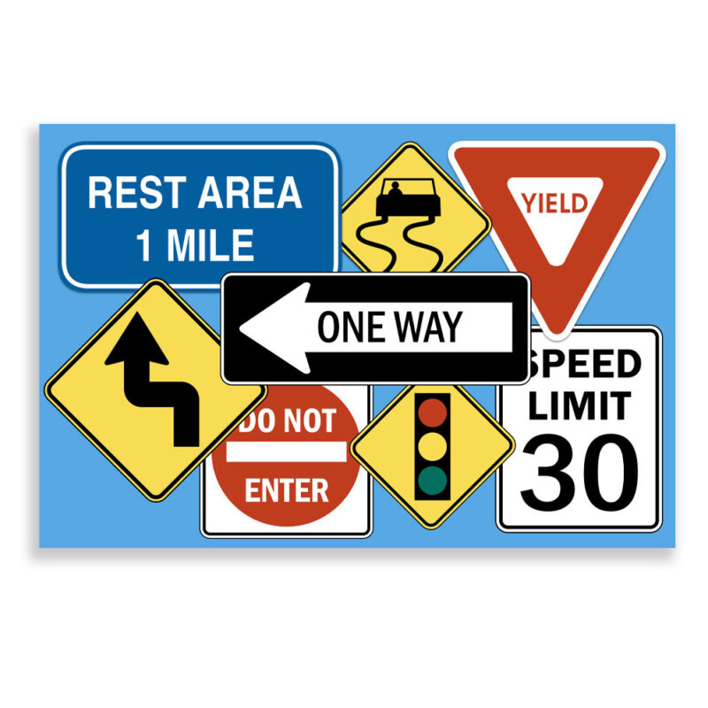 Road Signs 24 x 36 Canvas - Artwork Salad | An Eclectic Mix of Artwork