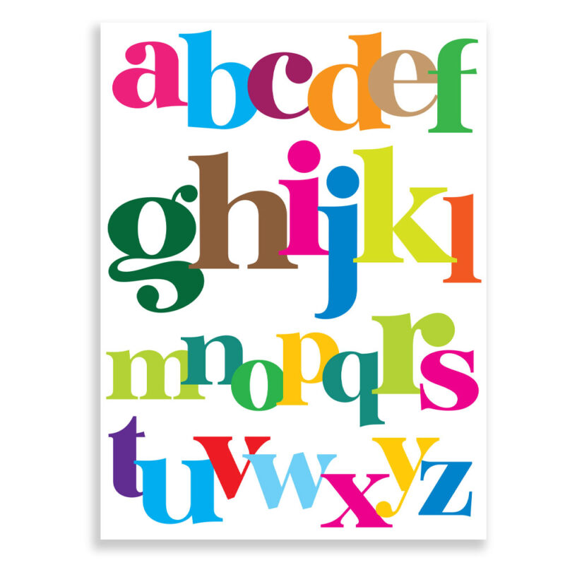 Alphabet - 12 x 16 Canvas - Artwork Salad | An Eclectic Mix of Artwork